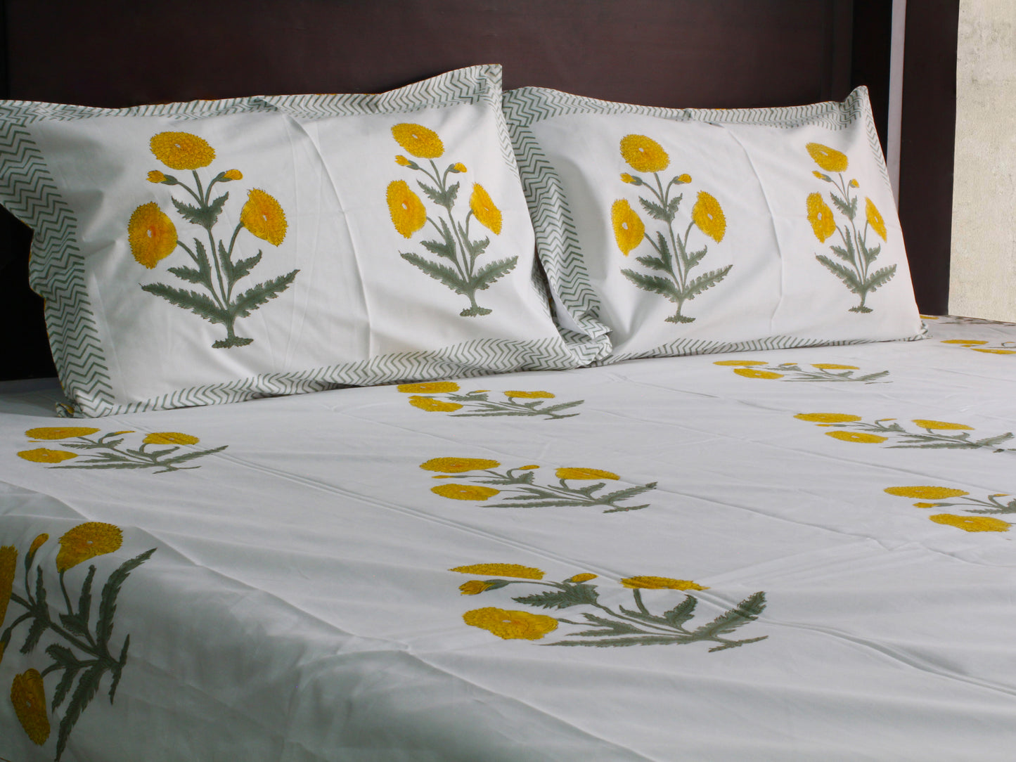 Marigold Boota Block Print Bedsheet Set – Altaire Homes